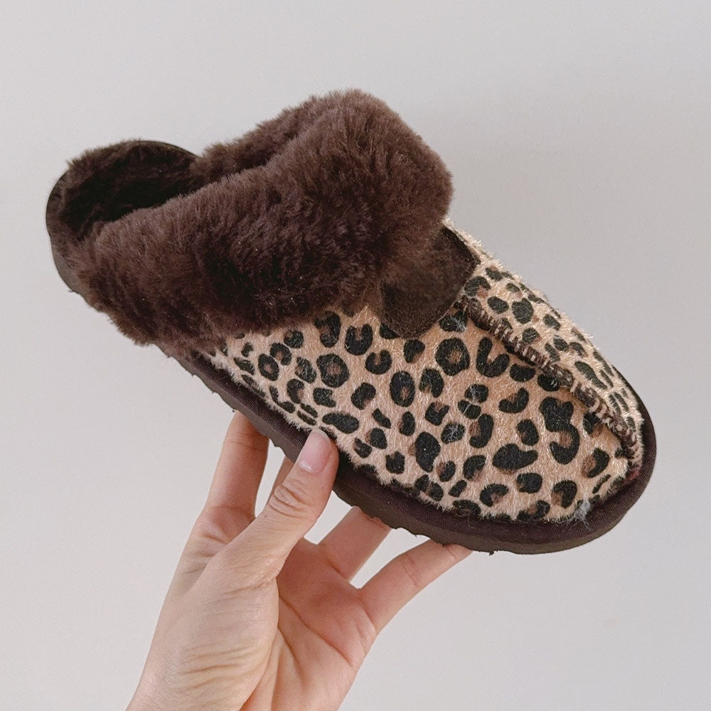 New leopard print slippers snow boots have a shoe box – hamozot