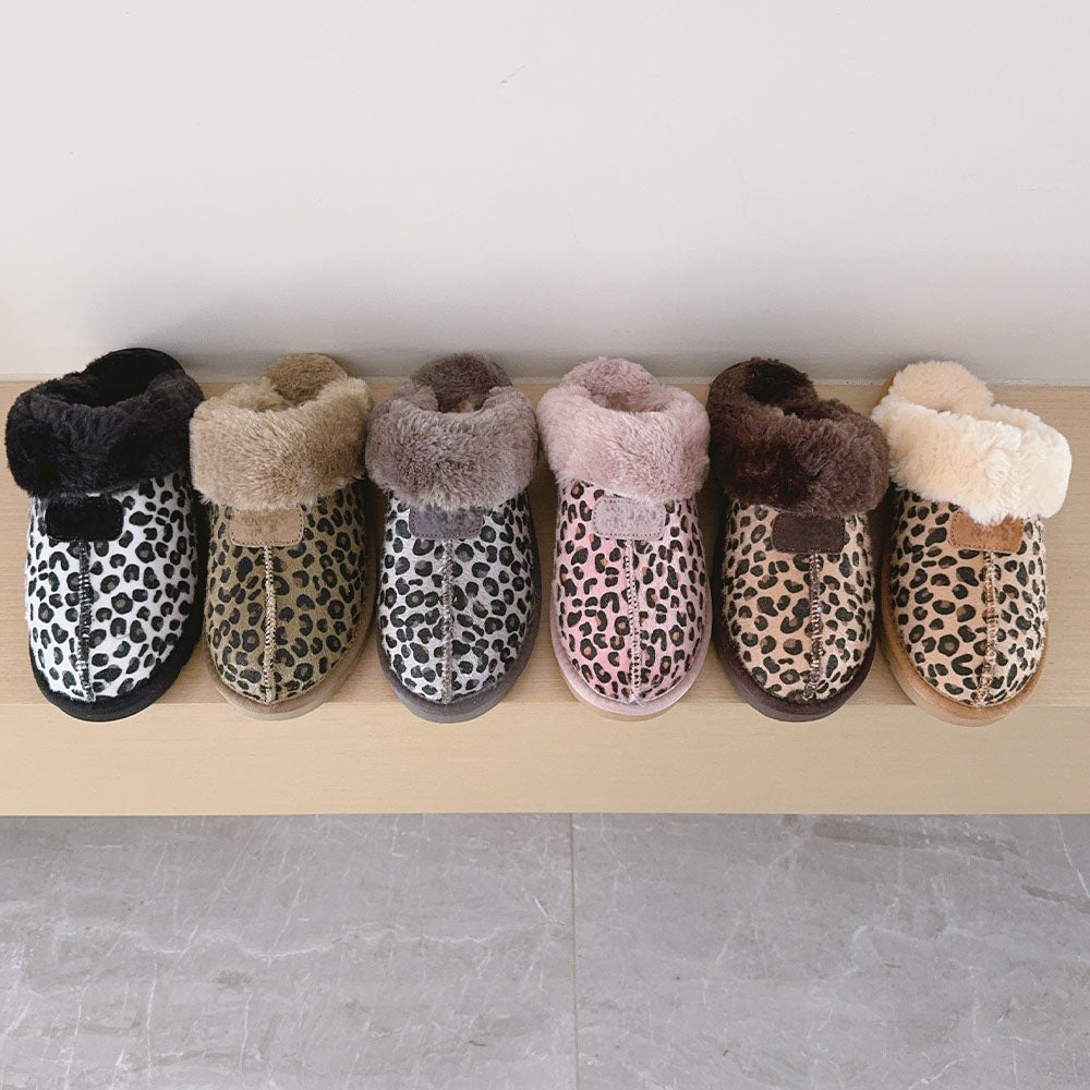 New leopard print slippers snow boots have a shoe box – hamozot