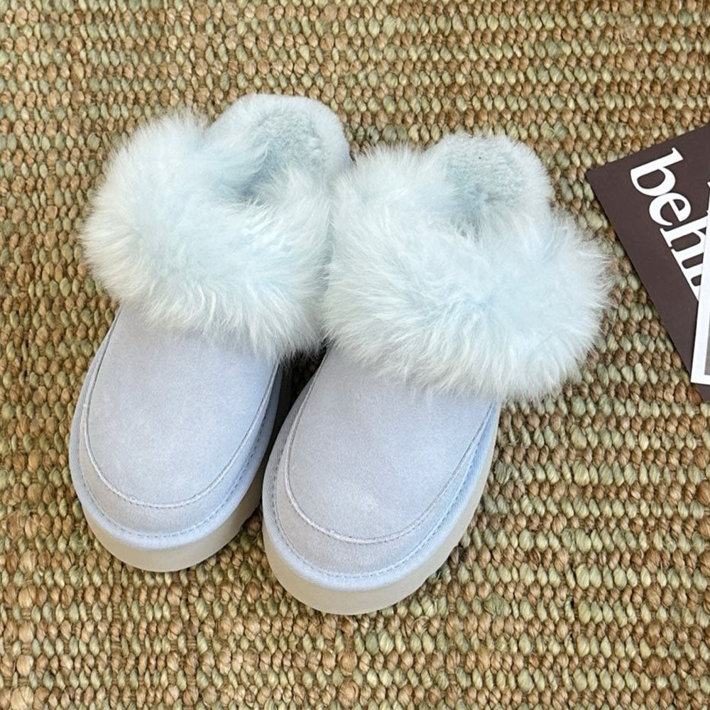 New long-haired slippers snow boots have a shoe box – hamozot
